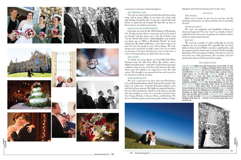 Winter/Spring 2012 Real Wedding Features | Virginia Bride Magazine