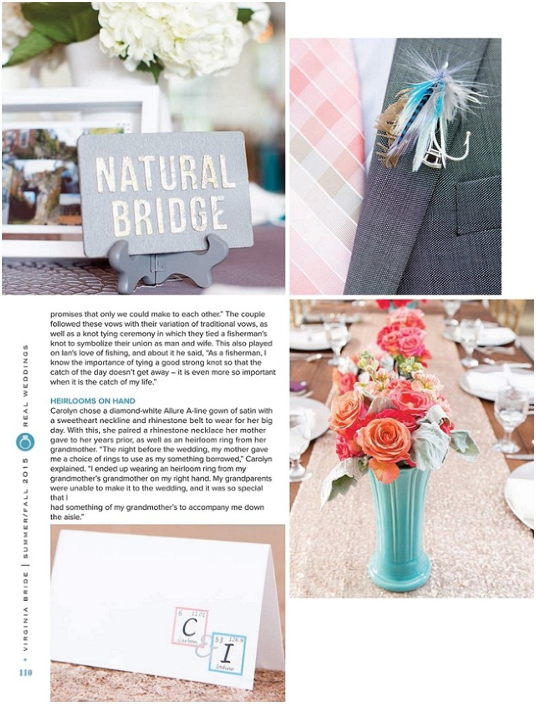 Virginia Bride Magazine Real Wedding Features
